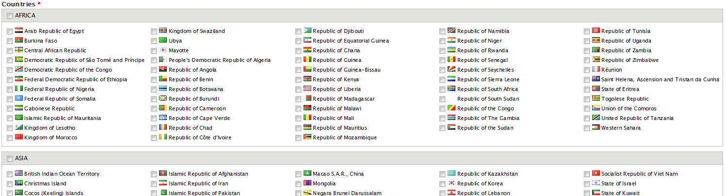 Countries Table Field | Drupal.org