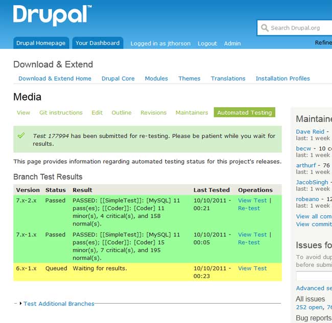 [meta] Automate the coding-standards part of patch review [#1299710] | Drupal.org