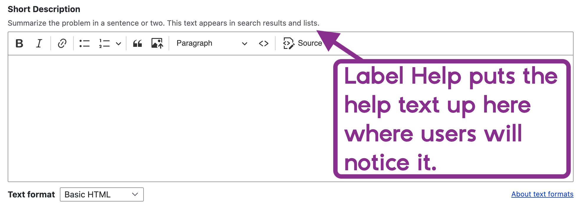 Label Help | Drupal.org