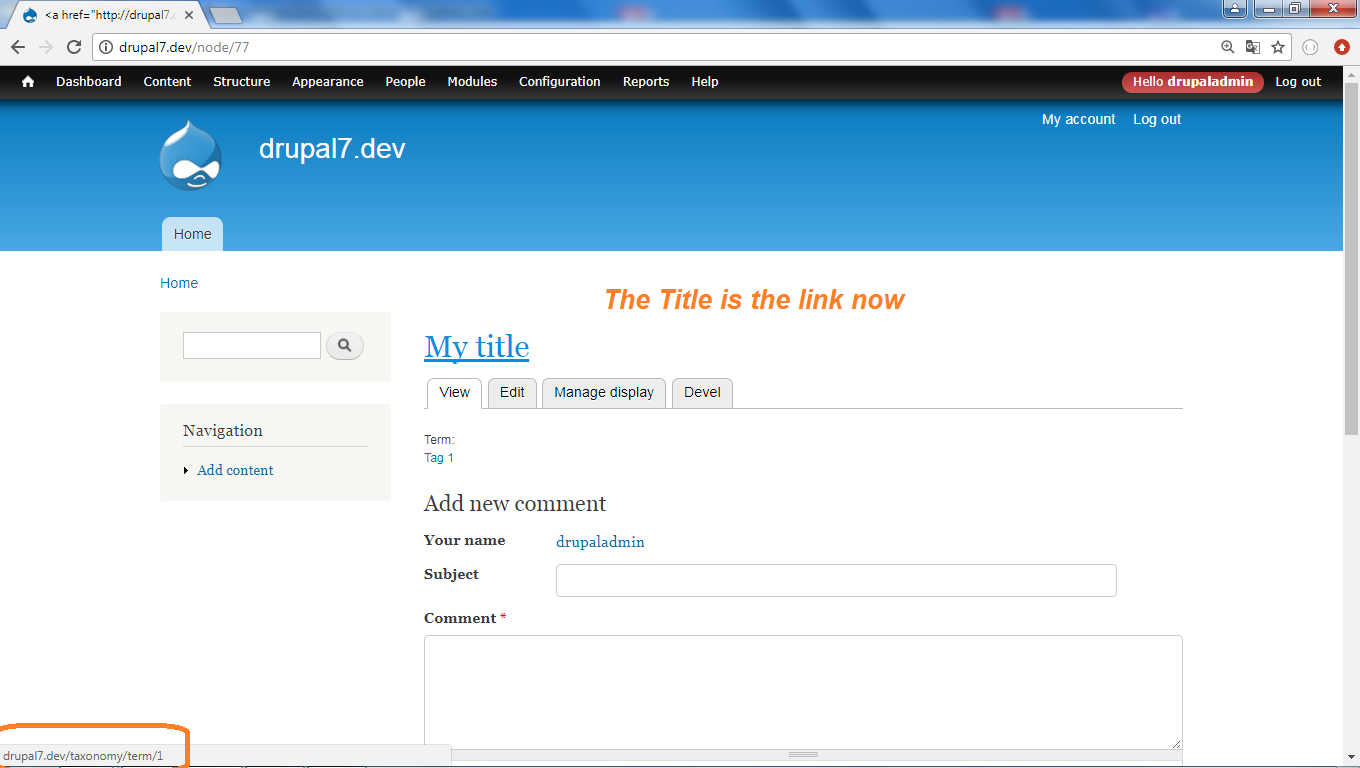 Step by step guide | How to transform a node tile into a link in Drupal 7 | Drupal Wiki guide on ...