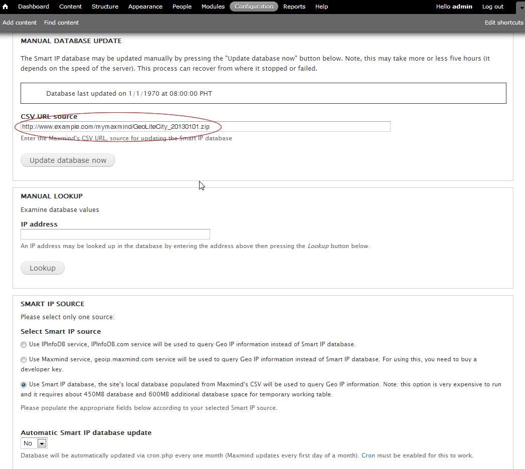 option to upload the data manually (maxmind) i.e user can download and ...