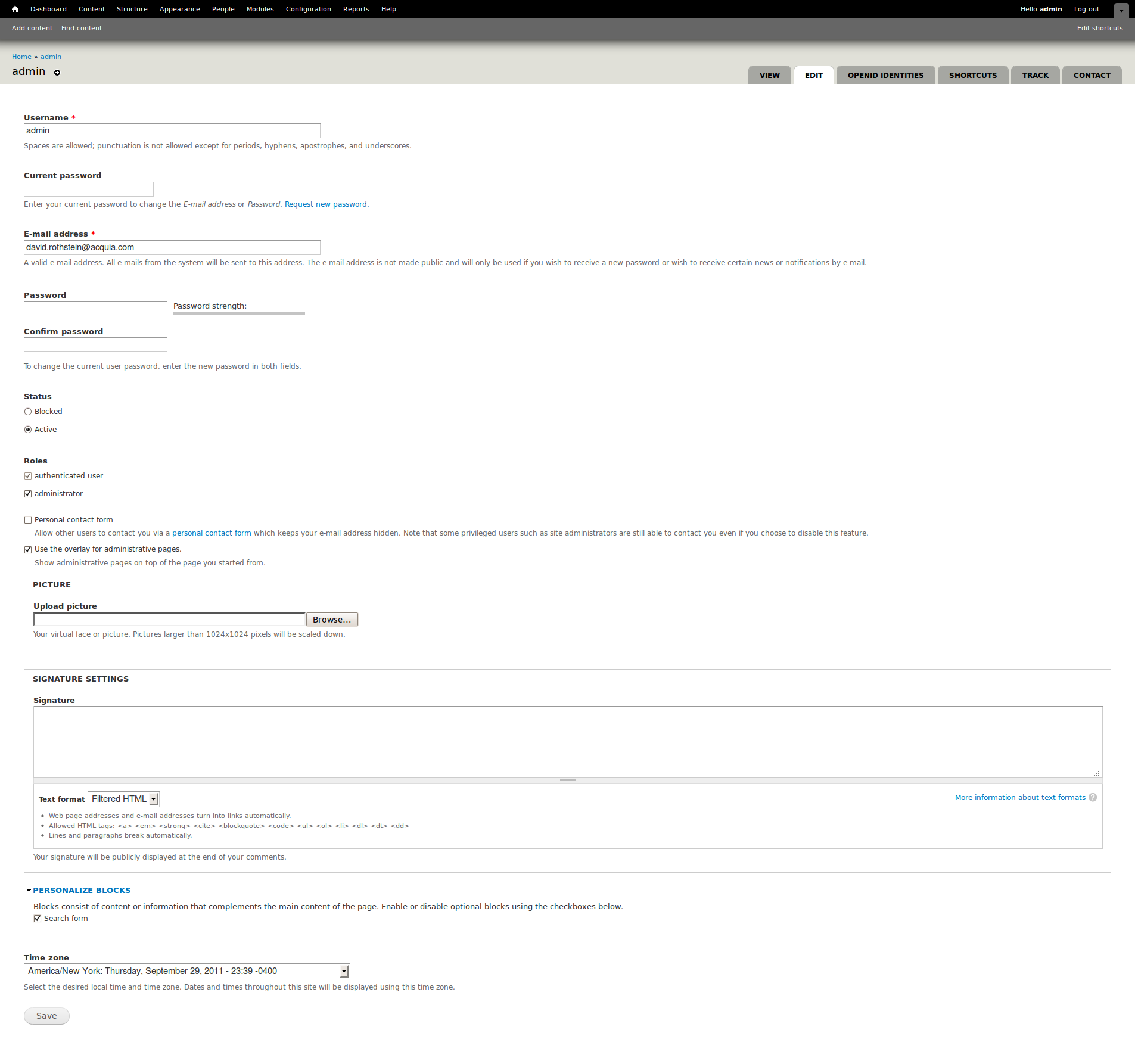 Remove category system from user edit and view [#1291100] | Drupal.org