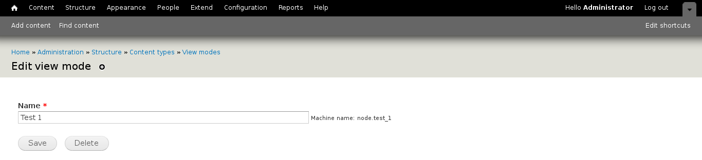 Convert view modes to ConfigEntity [#1043198] | Drupal.org
