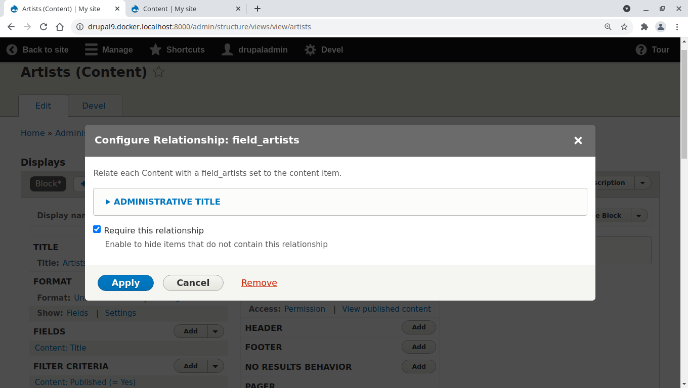 How To Filter View To Show Values From Multi Value Relationship Field