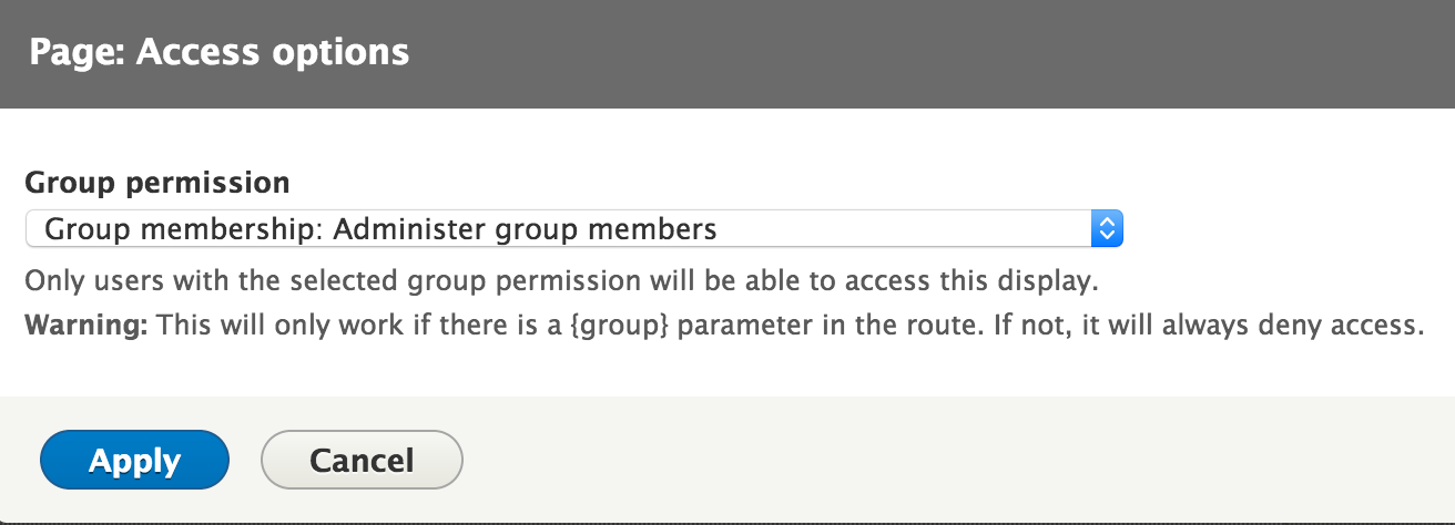 Limiting Views access by group permission | Group v1 guides | Drupal Wiki guide on Drupal.org