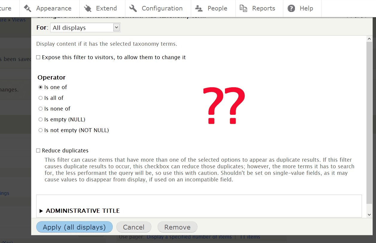 Unable to filter view by taxonomy terms [#2050951] | Drupal.org