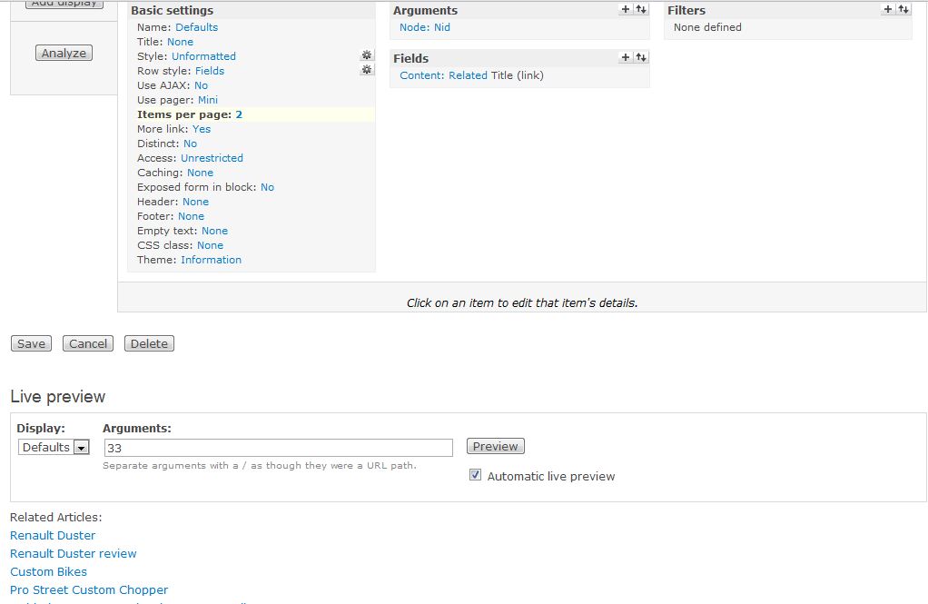 Field Content Is Not Paginating Even After Setting Items Per Page And Mini In User Pager 