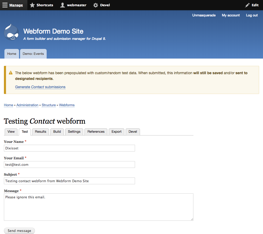 Webform Features | Webform | Drupal Wiki guide on Drupal.org Webform Features | Webform | Drupal Wiki guide on Drupal.org