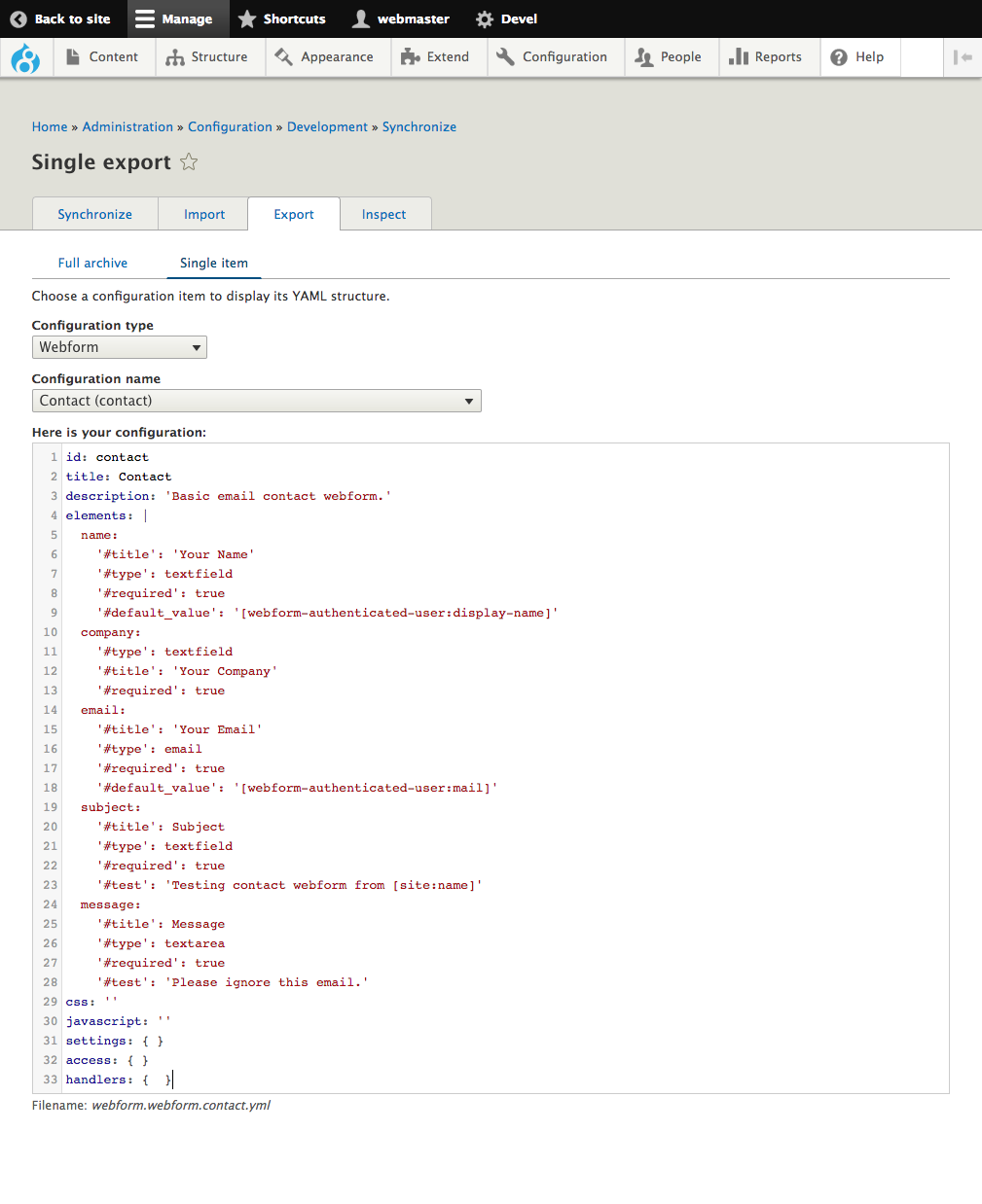 Why Are Webform Elements Stored As A Plain Text Strings When Exported Into Configuration Files 1730