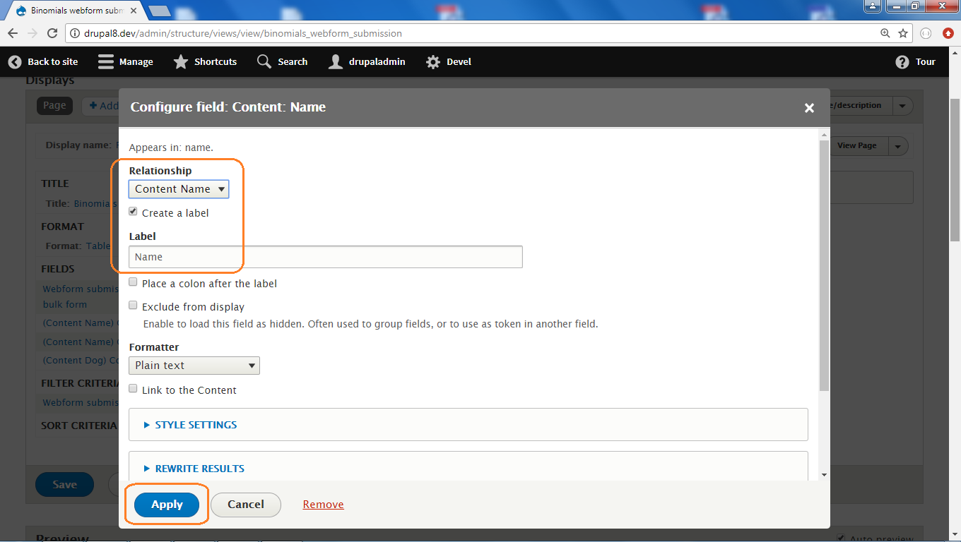Step by step guide | How to create a view for displaying field's values of entities which was ...