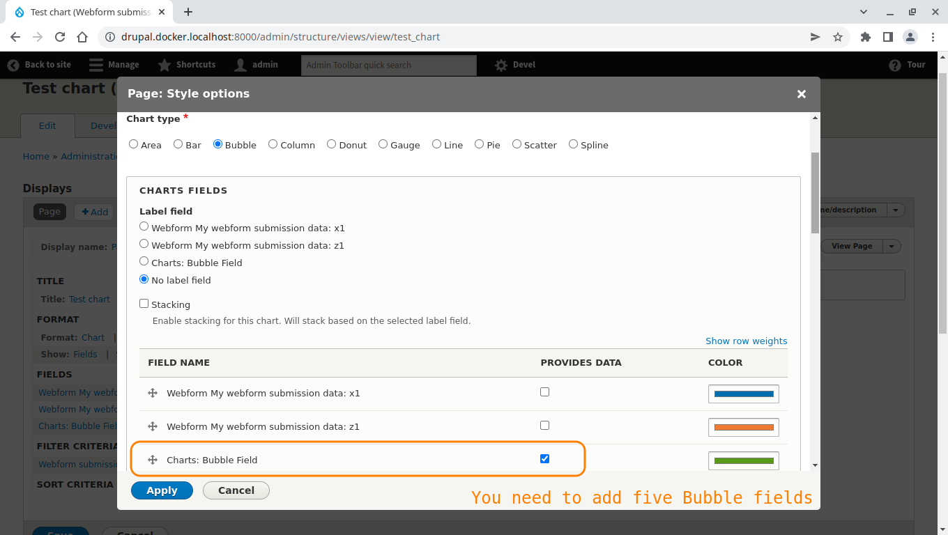 Wanted to create bubble chart using multiple series object | Drupal.org