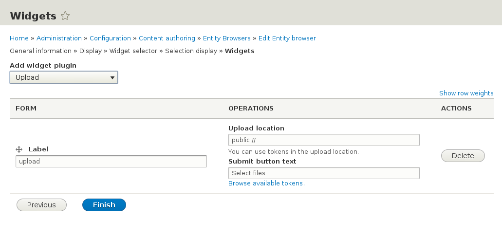 Creating A Browser With The Multi Step Wizard Entity Browser Drupal Wiki Guide On 